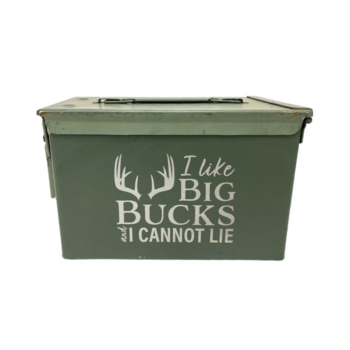 Laser Engraved I Like Big Bucks Ammo Can | Atom Promotions