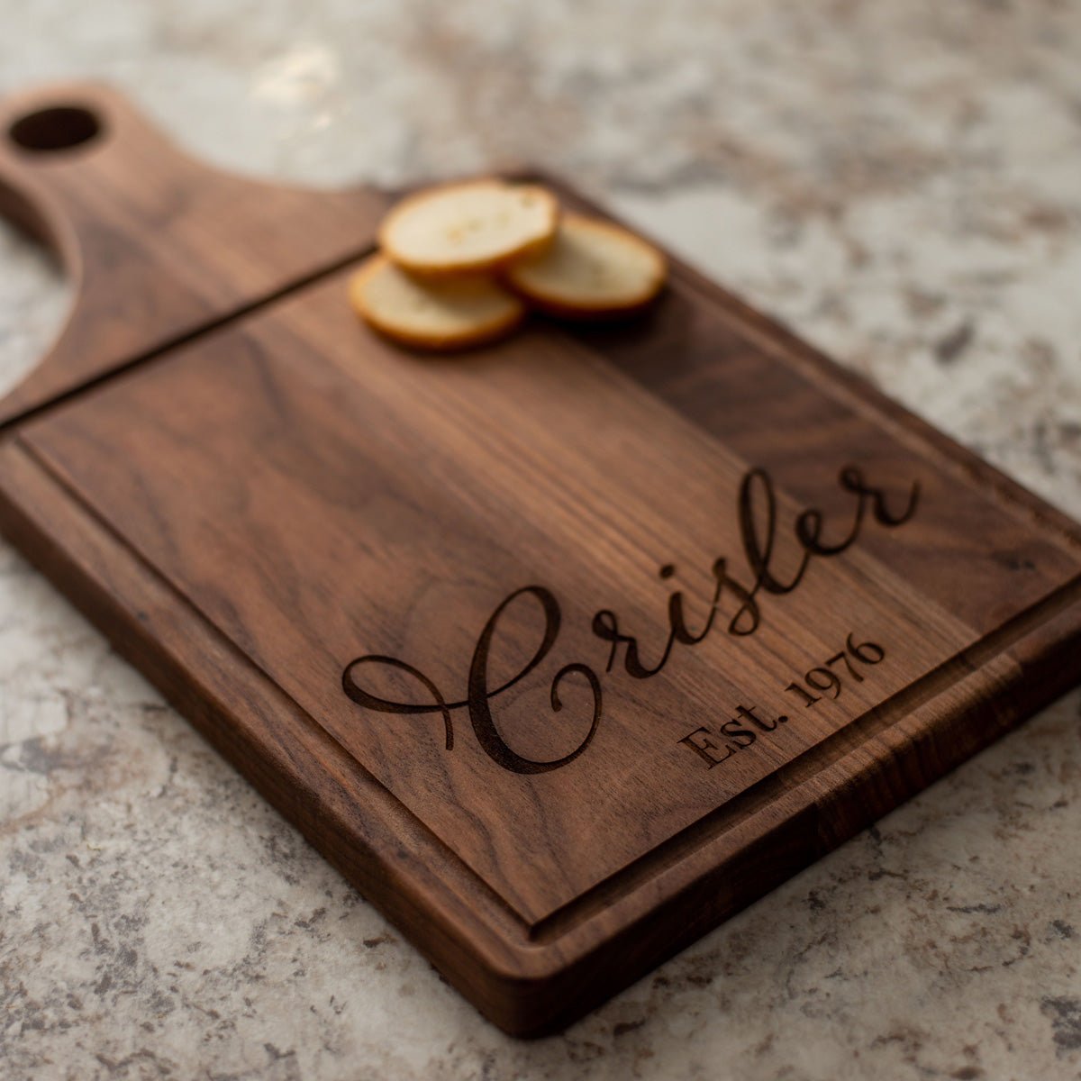 Laser Engraved Cutting Boards | Walnut Cutting Board | Atom Promotions